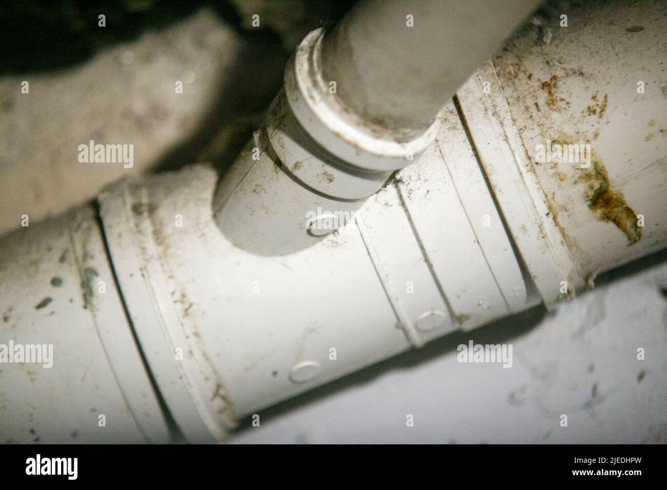 pvc plastic water pipe at a construction site in Rio de Janeiro Stock ...