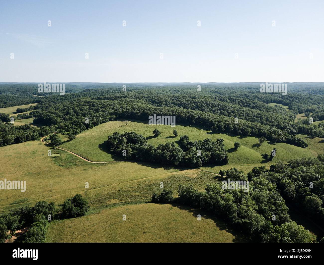 Aerial view of Ozark landscape Stock Photo - Alamy