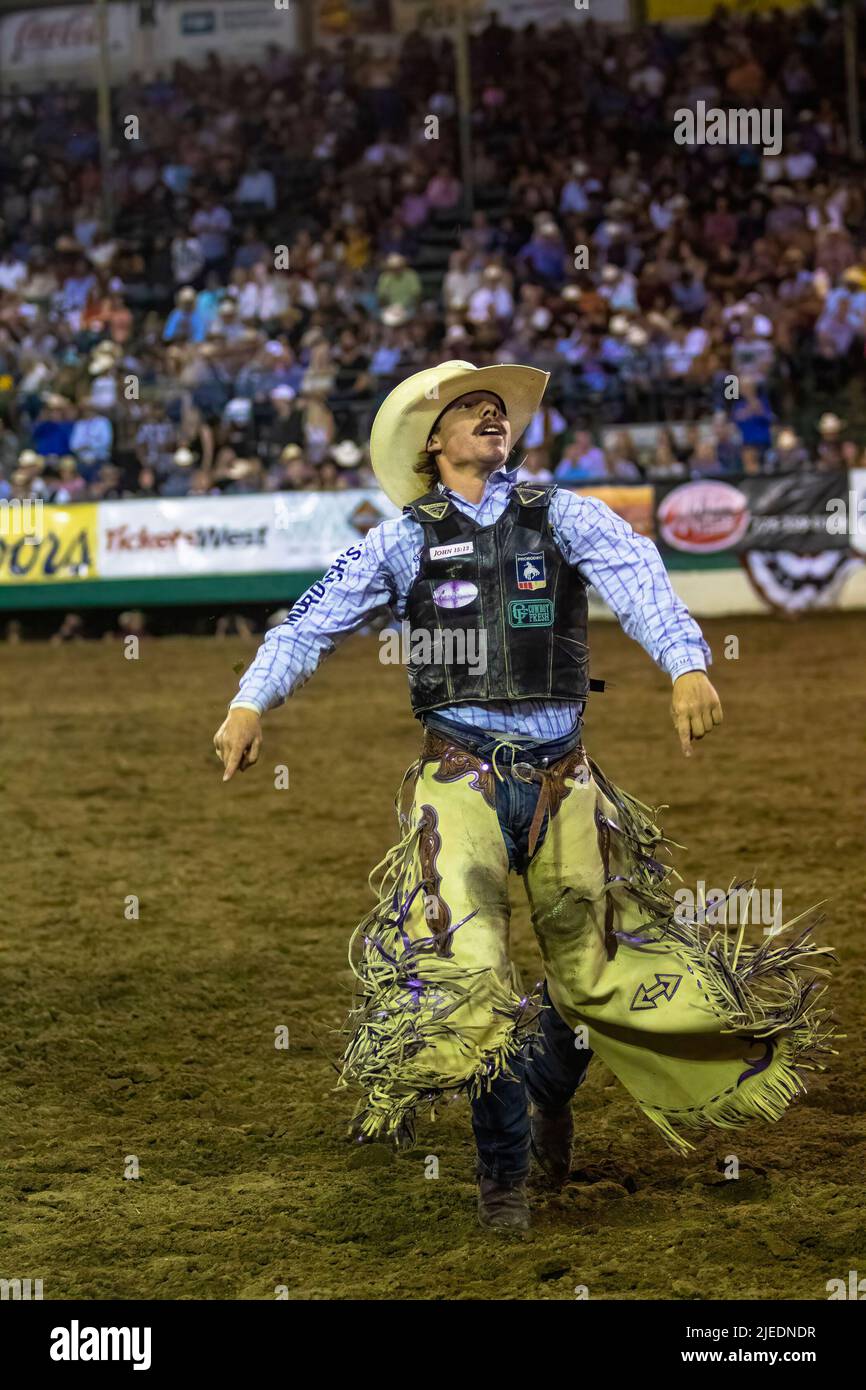 Reno, United States. 25th June, 2022. Statler Ray Wright Saddle Bronc ...