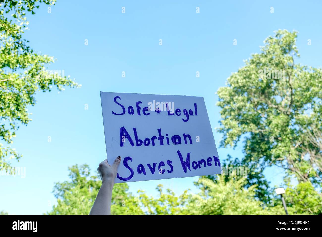 A placard seen at a Pro-choice rally. (Photo by Preston Ehrler / SOPA ...