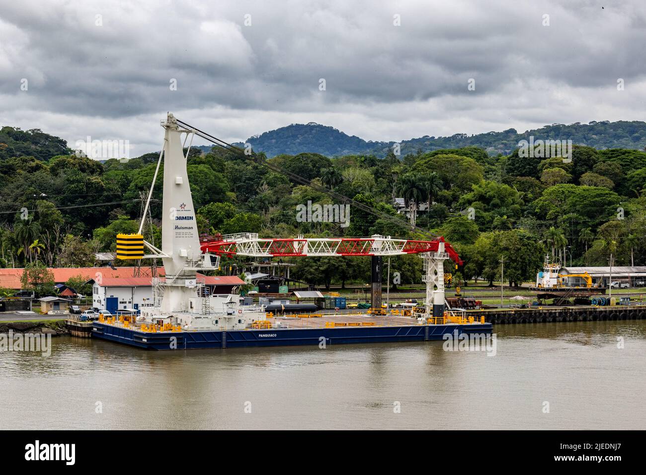 Docks in Lake Gatun, Panama Stock Photo - Alamy