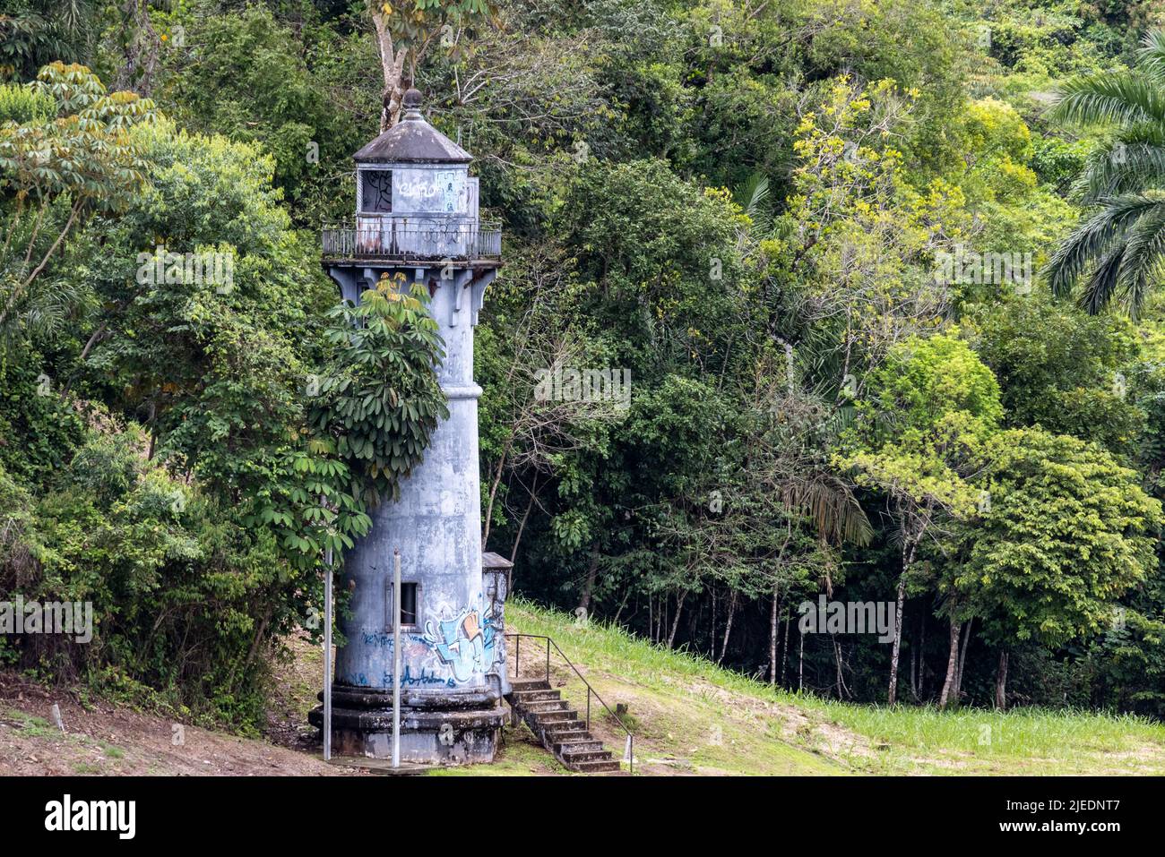 Lighthouse in the Canal Zone of Panama Stock Photo - Alamy