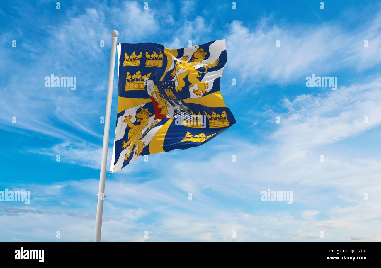 official flag of Personal command sign of King of Sweden , Sweden at ...