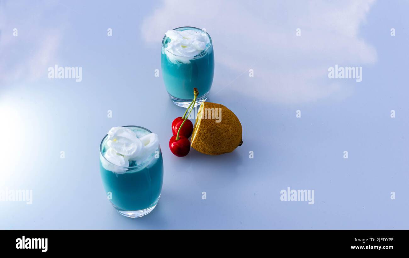 blue wing cocktail Stock Photo - Alamy