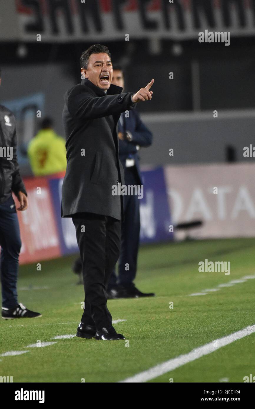 Marcelo Gallardo, manager of River Plate during a Liga Copa ...