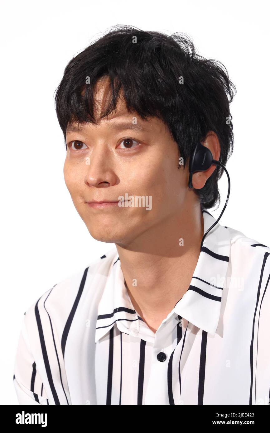 Gang Dong-won attends the stage greeting event for "Broker" on June 26, 2022, in Tokyo, Japan ...