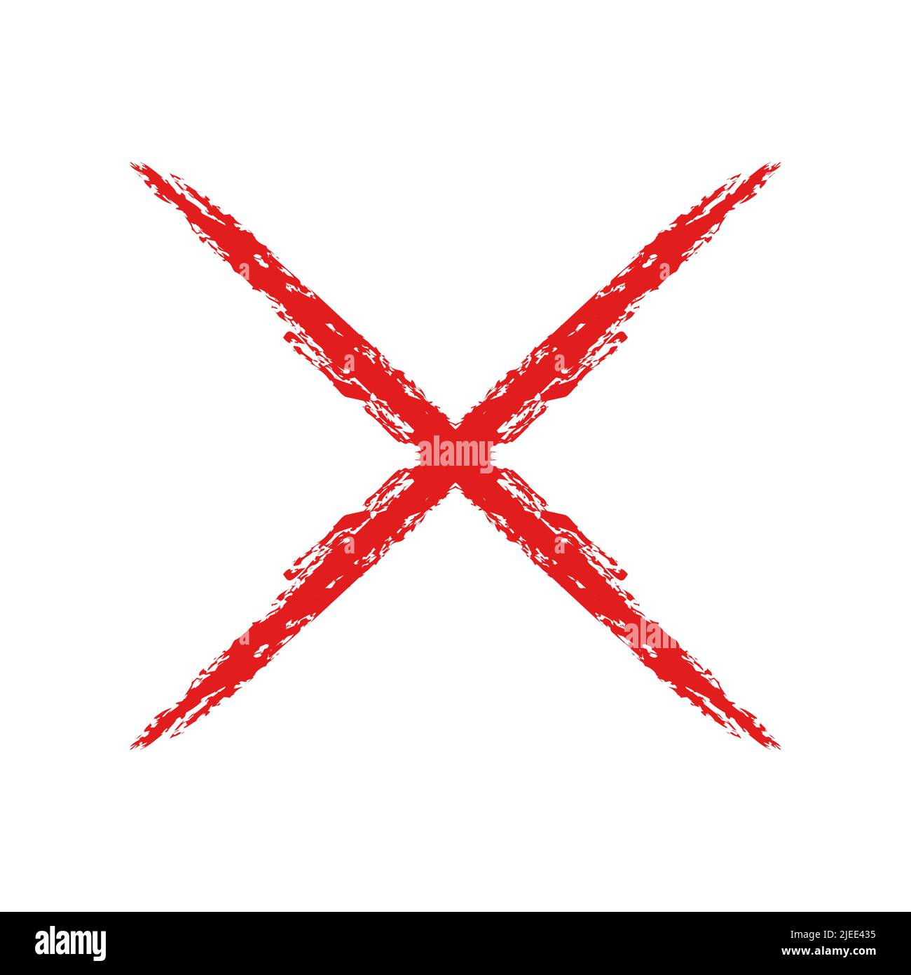 Blot and ban vector cross symbol. No symbol, do not sign, nay ...