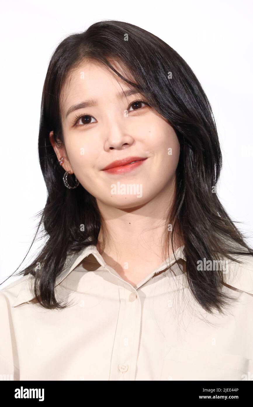 Lee Ji-eun (IU) attends the stage greeting event for "Broker" on June 26, 2022, in Tokyo, Japan ...