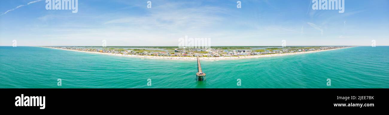 Aerial panoramic photo of Surf City North Carolina USA Stock Photo - Alamy