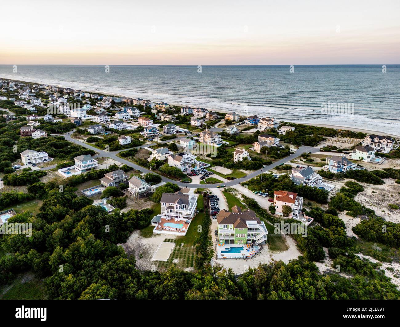 Aerial twilight photo Corolla North Carolina USA Stock Photo - Alamy
