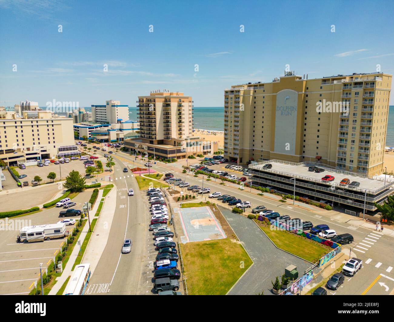 Aerial drone photo of Dolphin Run Condominium at Virginia Beach USA ...