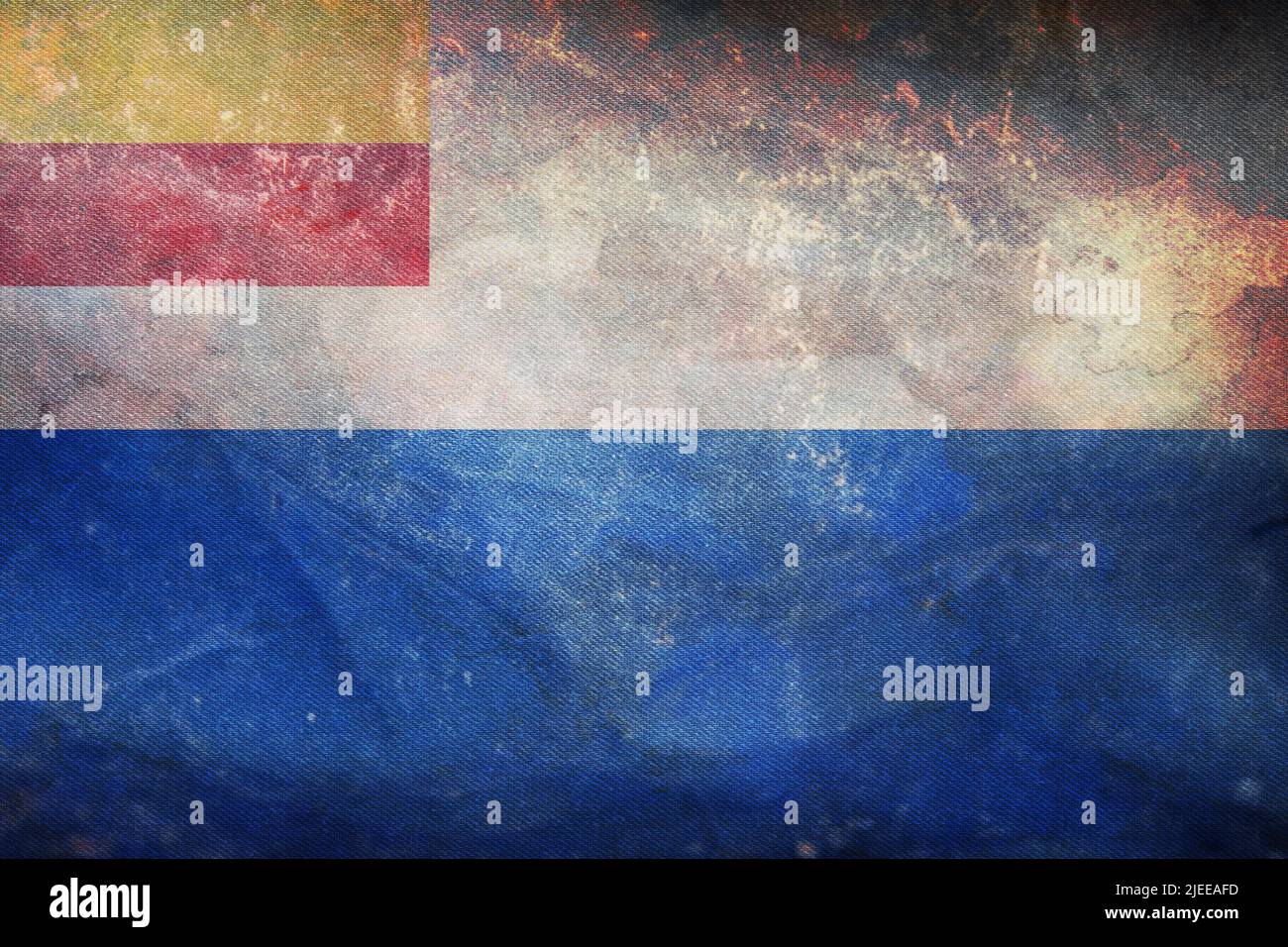 Top view of flag Duiven, Netherlands. retro flag with grunge texture ...