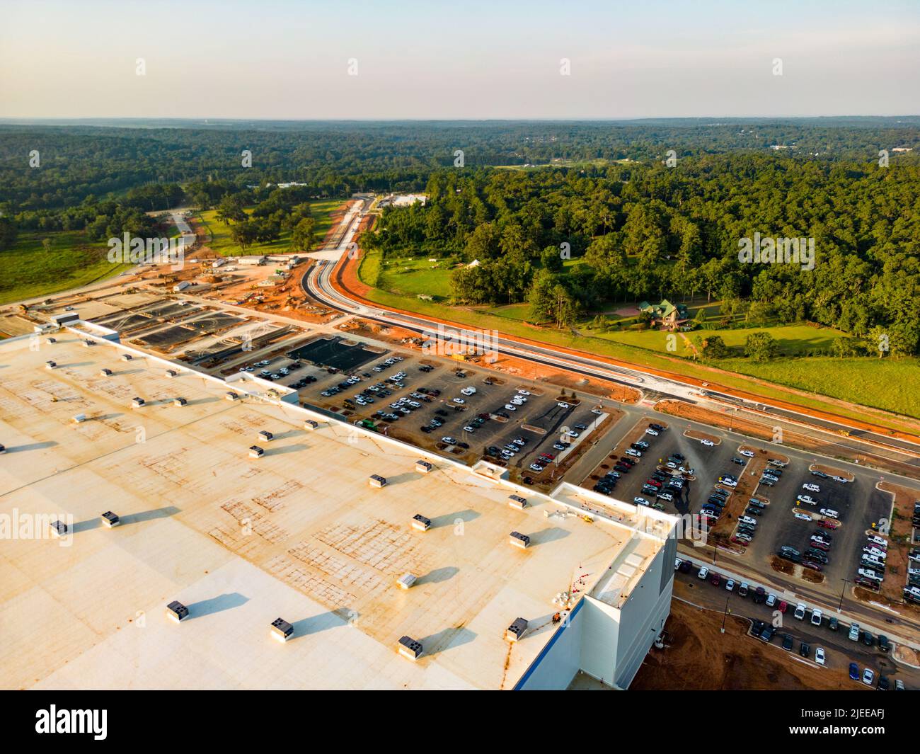 Aerial drone inspection Amazon warehouse construction Tallahassee ...