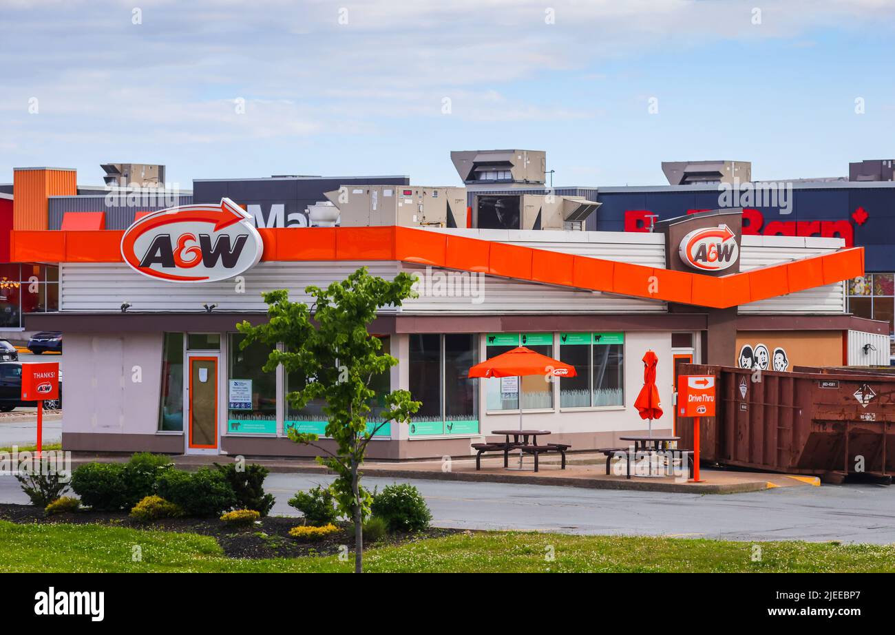 A&W Restaurant. An American chain of fast-food restaurant distinguished ...