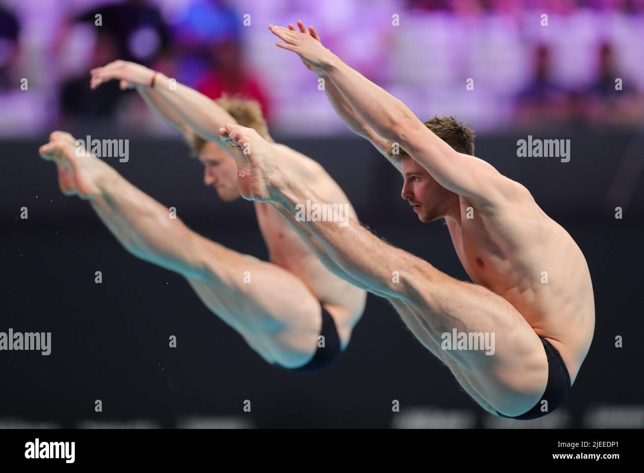 Budapest, Hungary. 26th June, 2022. Jack Laugher/Anthony Harding (front ...
