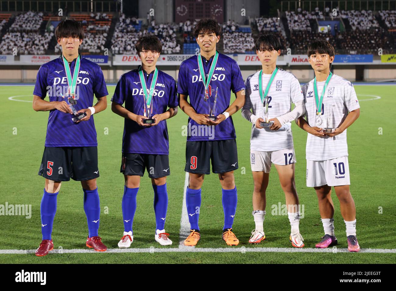 Lemon Gas Stadium Hiratsuka, Kanagawa, Japan. 25th June, 2022. (L to R ...