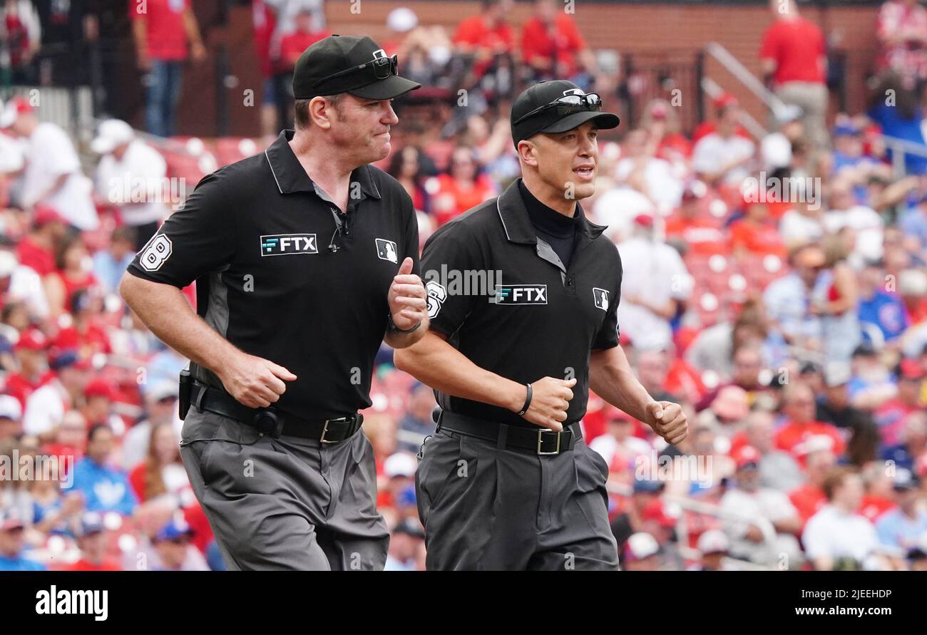 St. Louis, United States. 26th June, 2022. Umpires Chris Conroy (L) and ...