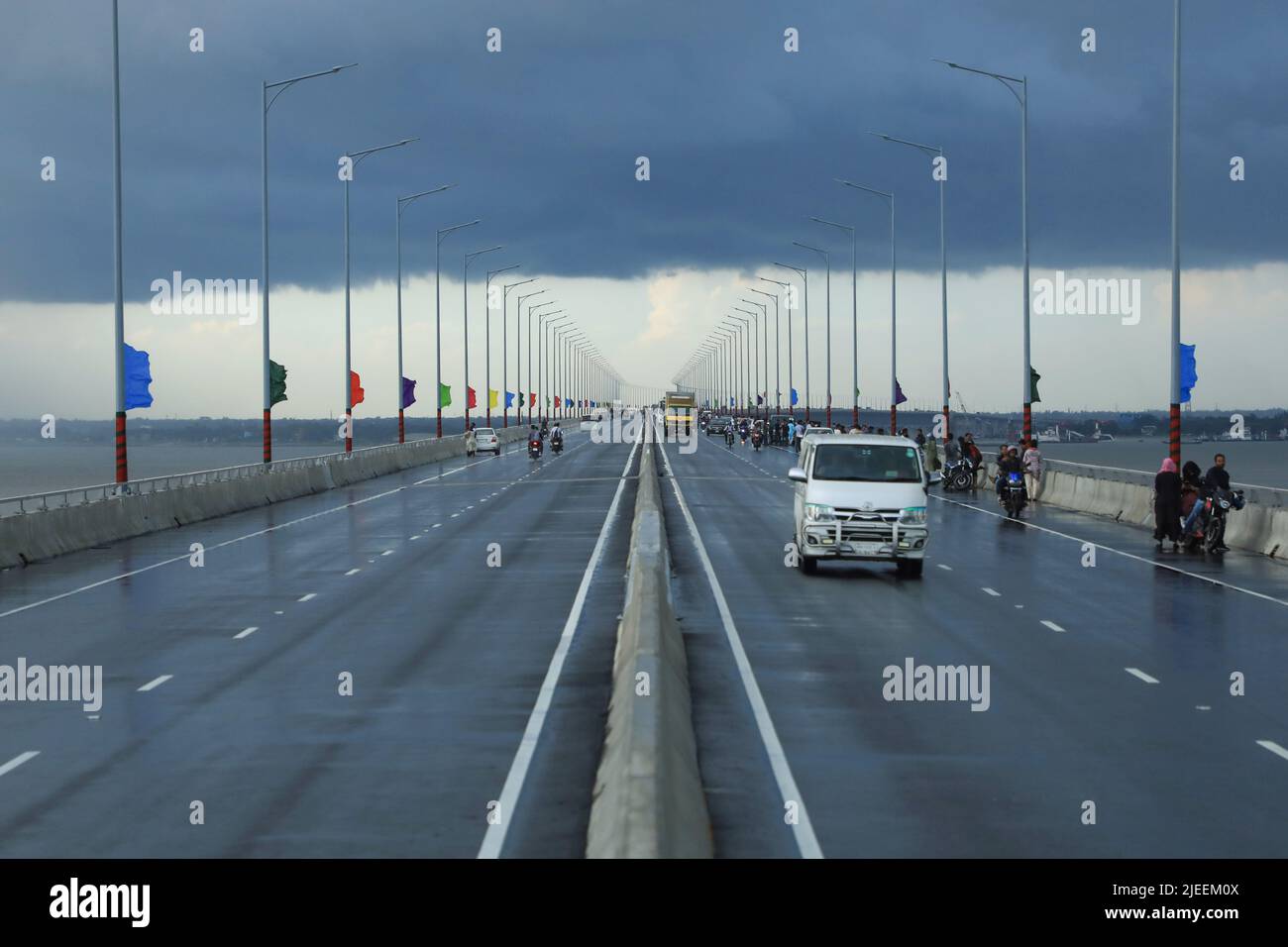 Dhaka, Bangladesh. 26th June, 2022. View of the Padma bridge in ...