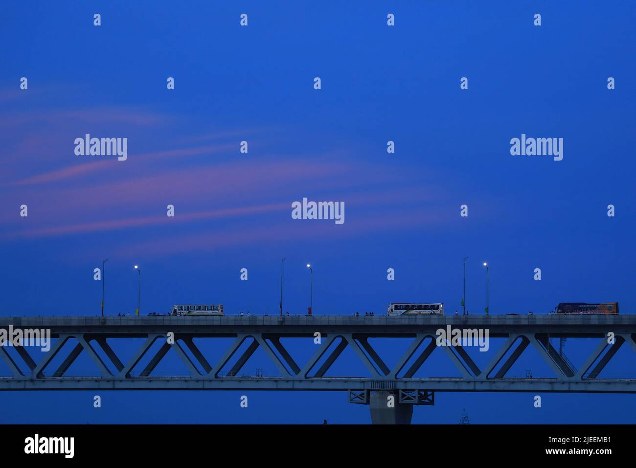 Dhaka, Bangladesh. 26th June, 2022. View of the Padma bridge in ...