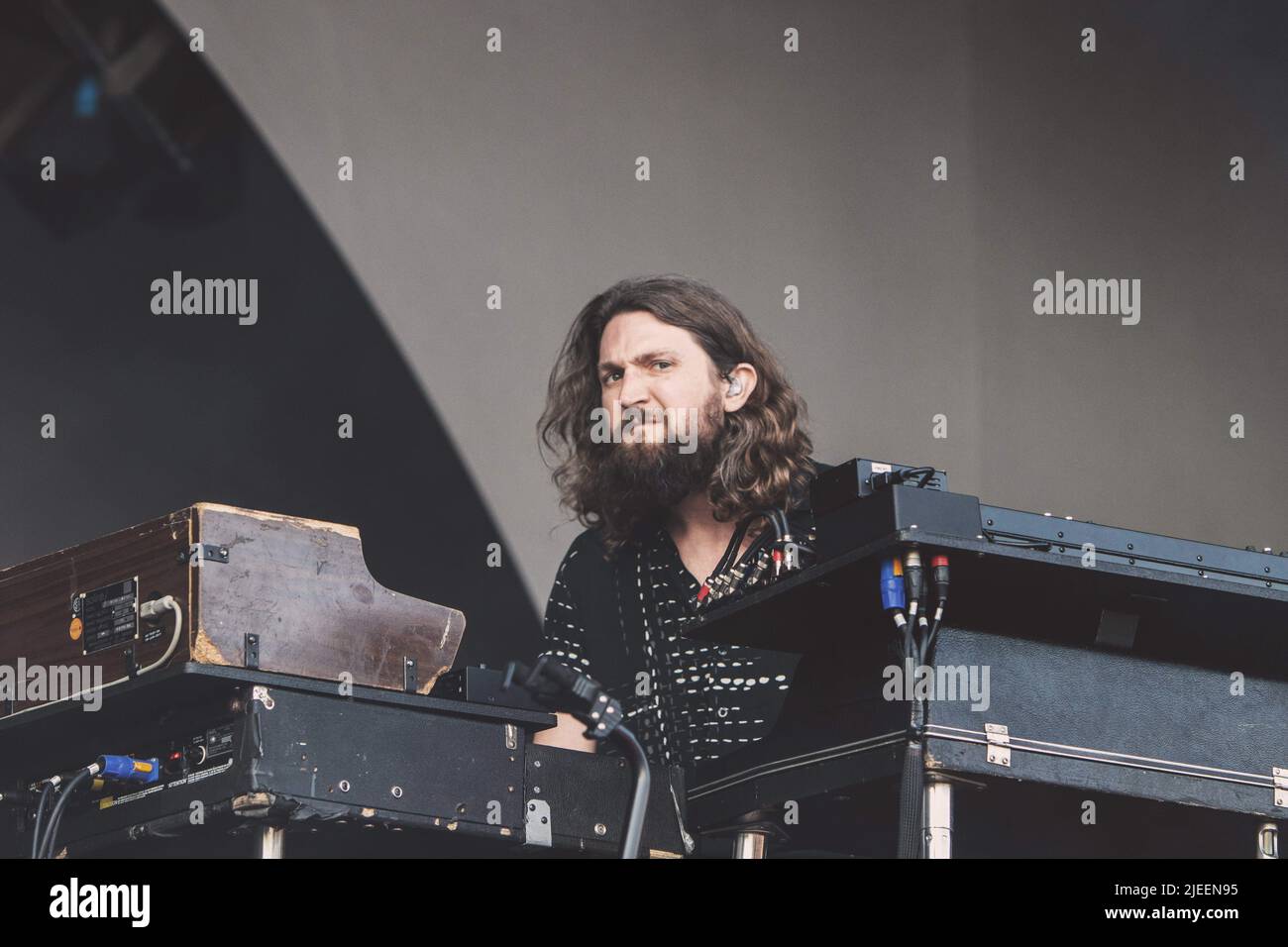 Robbie Bennett of The War On Drugs perform on stage at All Points East ...