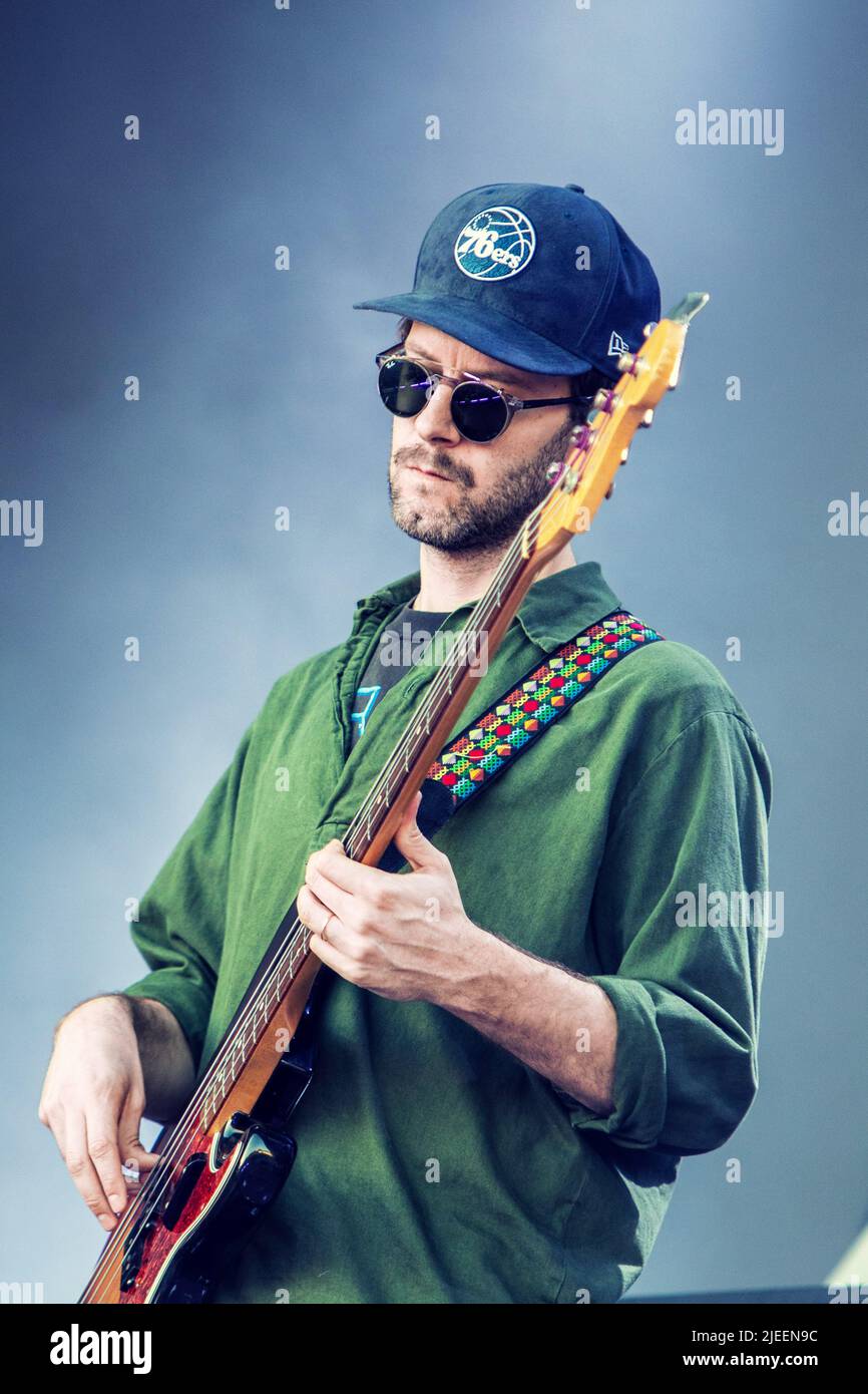 David Hartley of The War On Drugs perform on stage at All Points East ...