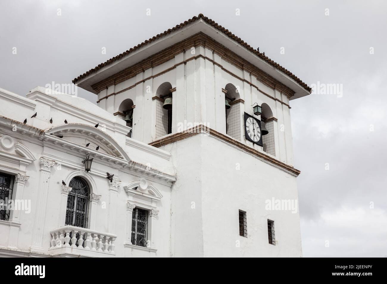 The famous Clock Tower at Popayan city center in Colombia Stock Photo ...