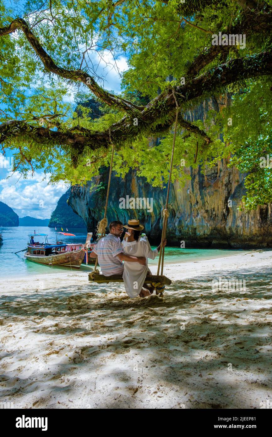 Koh Lao Lading near Koh Hong Krabi Thailand, beautiful beach with ...