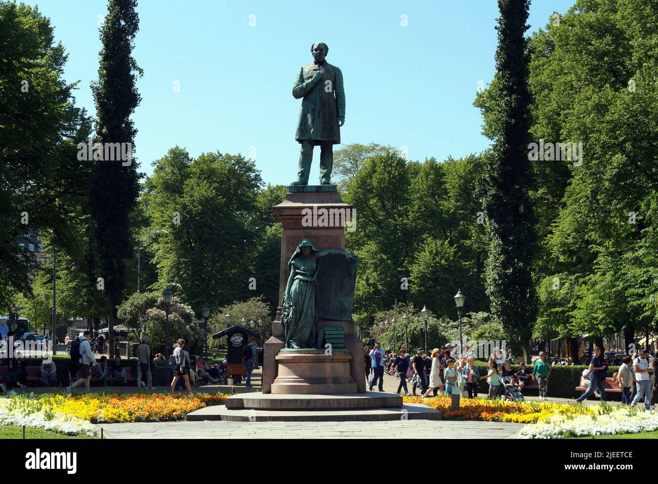 Statue of Johan Ludvig Runeberg, by Walter Runeberg, inaugurated in ...