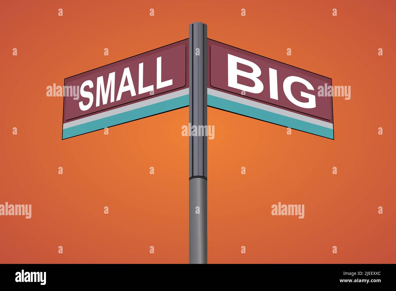 One big and one small Stock Vector Images - Alamy