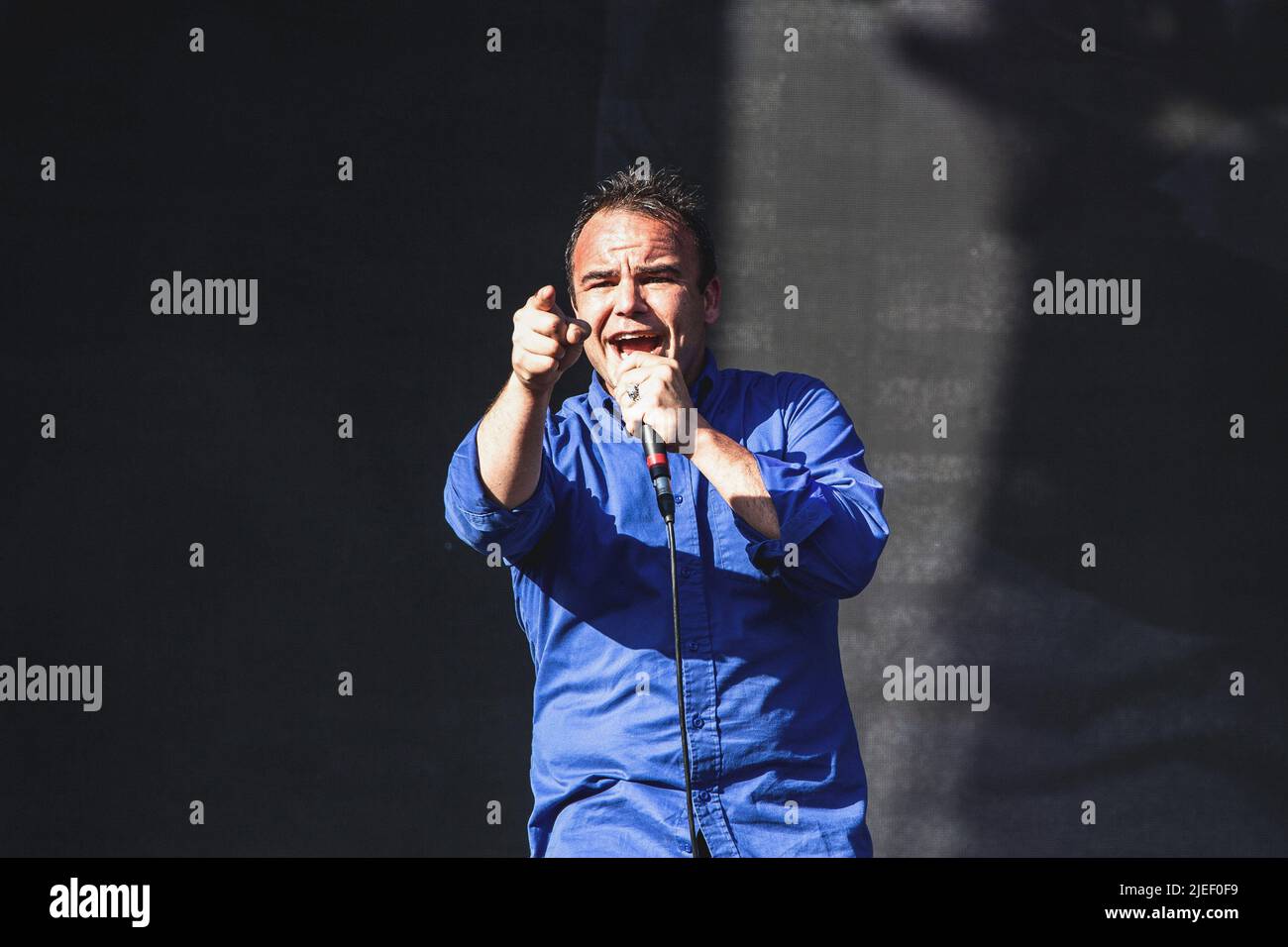 Samuel T. Herring of Future Islands performs on stage at All Points ...