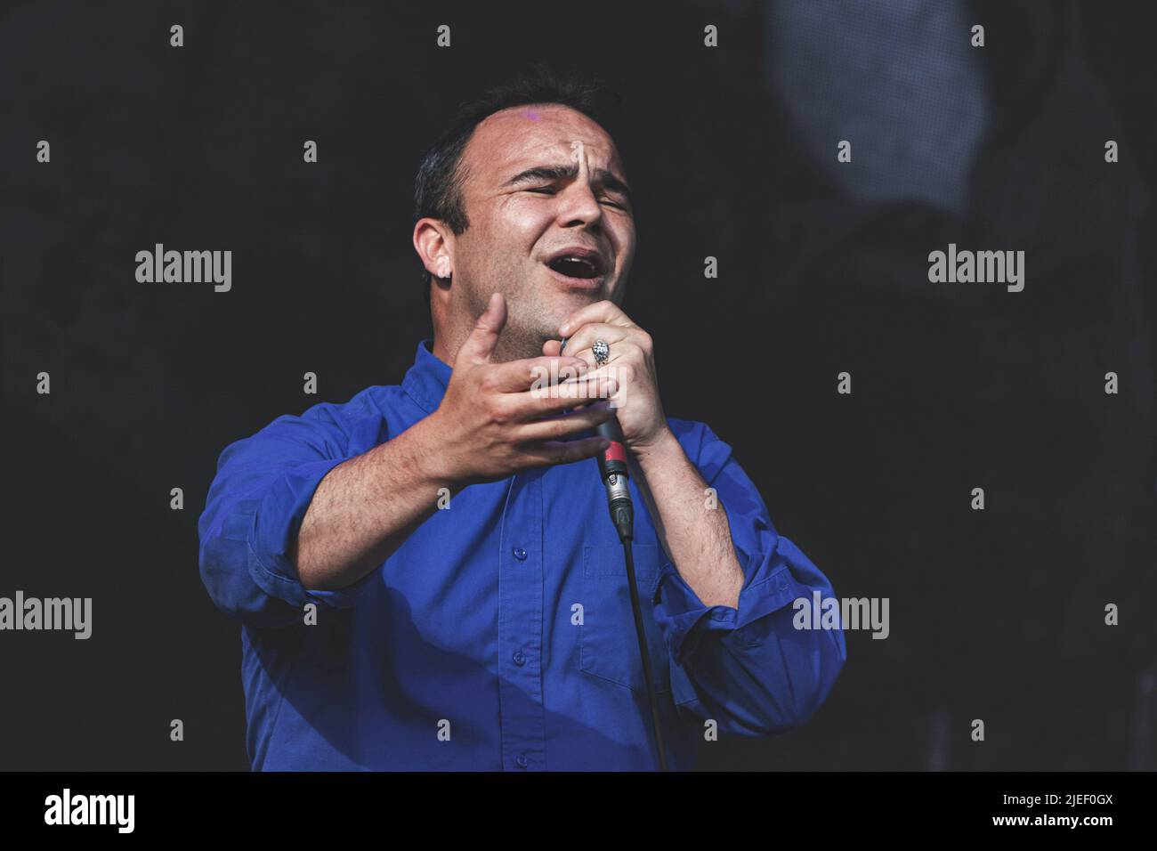 Samuel T. Herring of Future Islands performs on stage at All Points ...