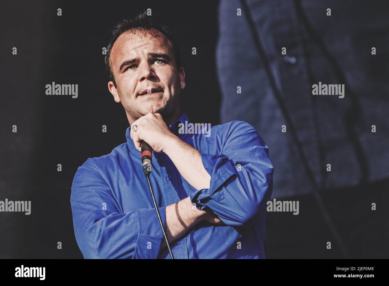 Samuel T. Herring of Future Islands performs on stage at All Points ...