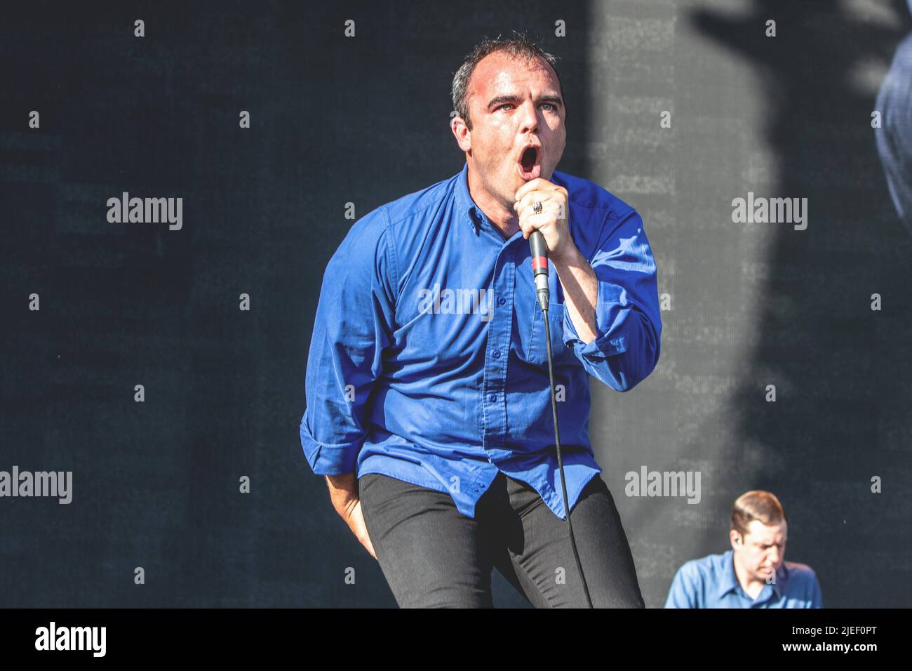 Samuel T. Herring of Future Islands performs on stage at All Points ...