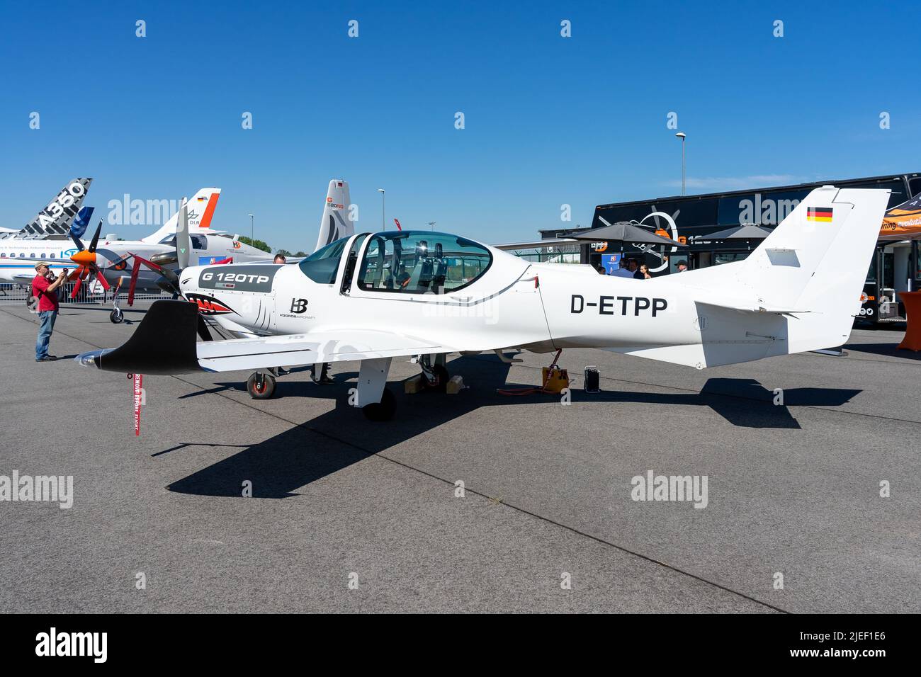 BERLIN, GERMANY - JUNE 23, 2022: Two-seat turboprop training and ...