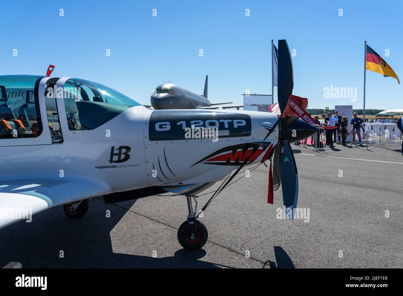 BERLIN, GERMANY - JUNE 23, 2022: Two-seat turboprop training and ...