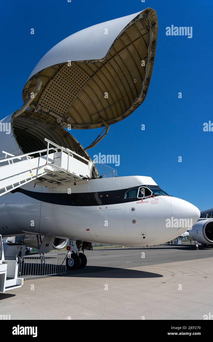 BERLIN, GERMANY - JUNE 23, 2022: Outsize cargo freight aircraft Airbus ...