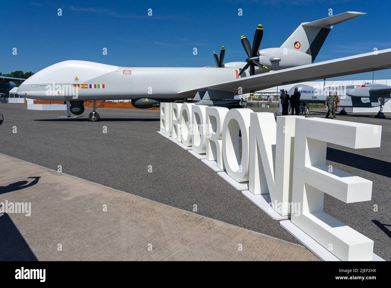 BERLIN, GERMANY - JUNE 23, 2022: The concept of an unmanned aerial ...