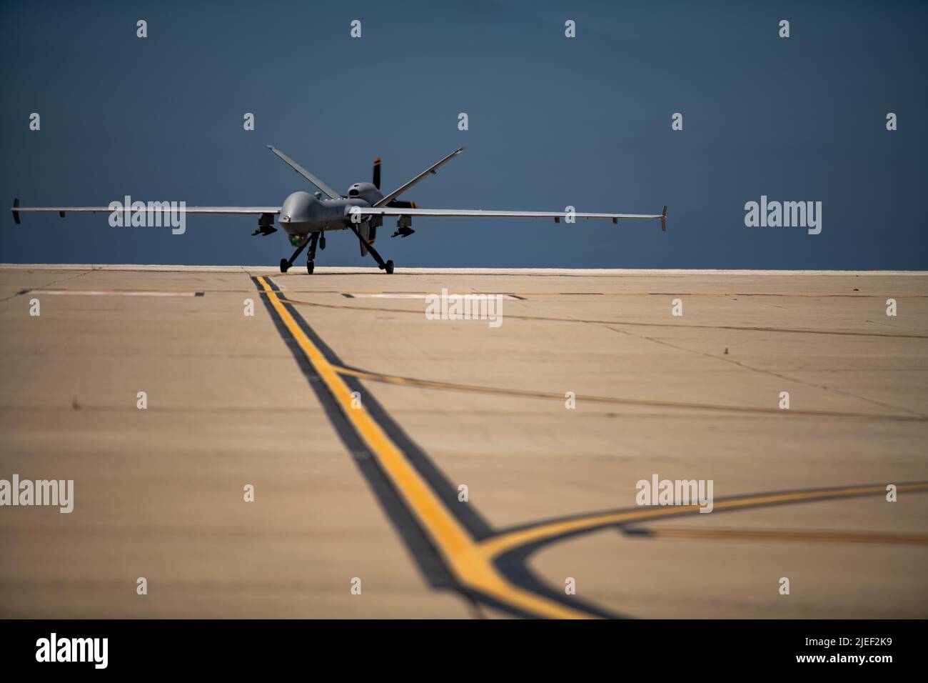The MQ-9 Reaper Aircraft assigned to 163d Attack Wing completes ...