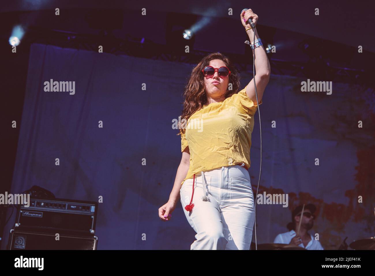 Ariel Engle of Broken Social Scene perform on stage at All Points East ...