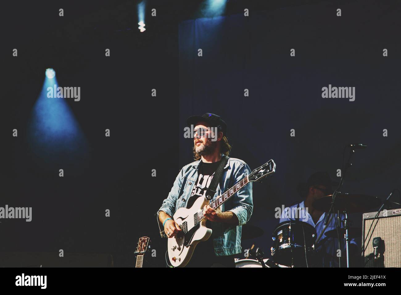 Kevin Drew of Broken Social Scene performs on stage at All Points East ...