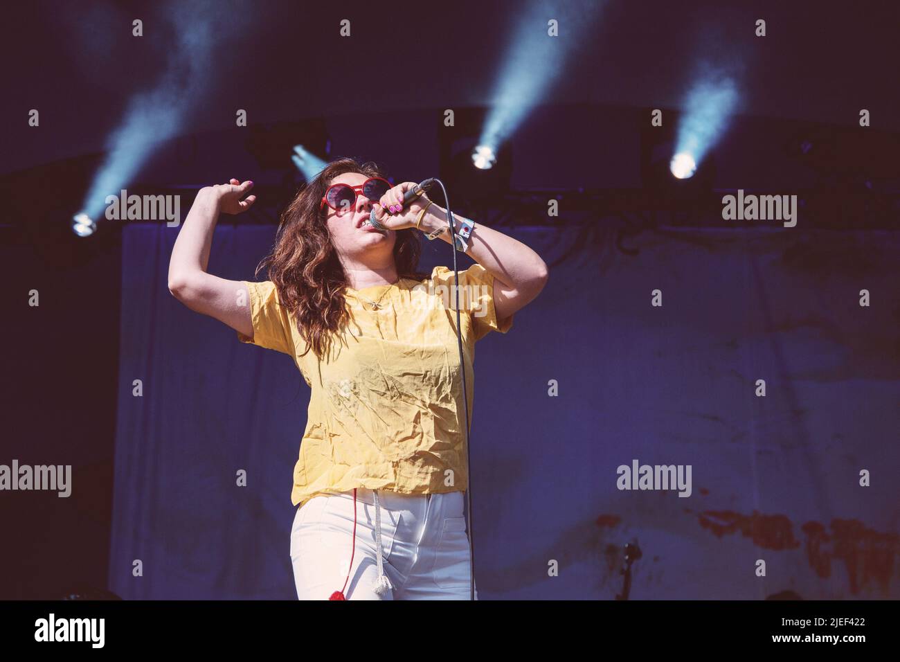 Ariel Engle of Broken Social Scene perform on stage at All Points East ...