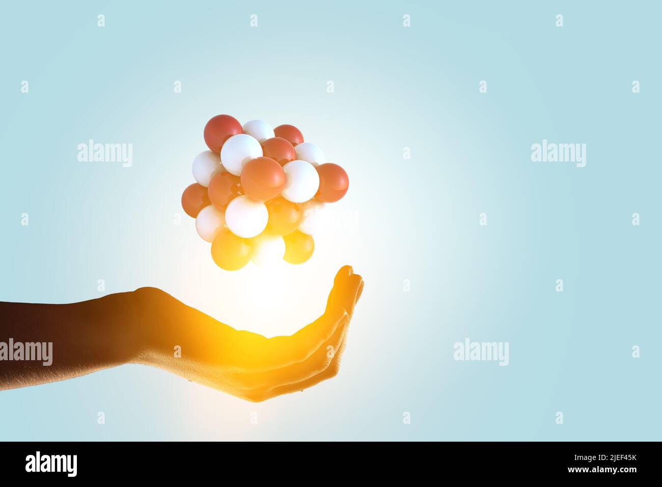 Science concept with sphere model Stock Photo - Alamy