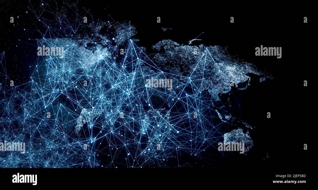 Global technologies concept. Elements of the image furnished by NASA ...