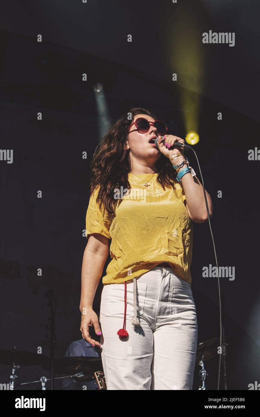 Ariel Engle of Broken Social Scene perform on stage at All Points East ...