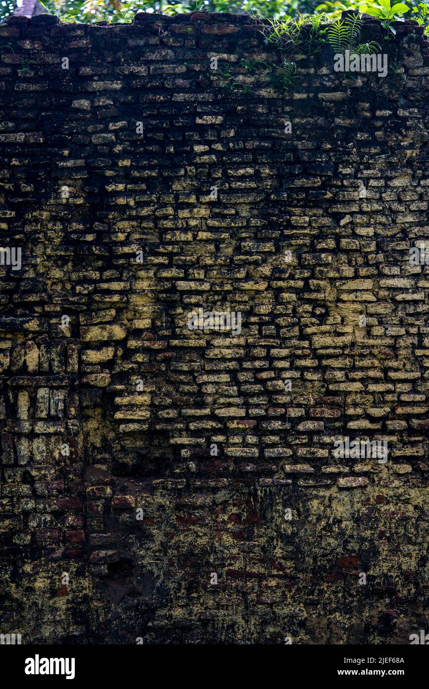 The texture of a red brick wall of an old king's palace Stock Photo - Alamy
