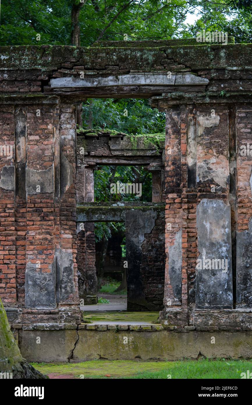 The texture of a red brick wall of an old king's palace Stock Photo - Alamy
