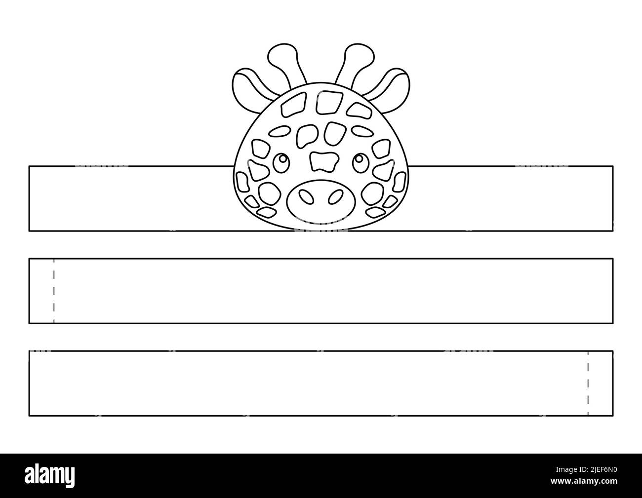 Printable giraffe paper crown. Fun accessory for entertainment. Diy cut ...