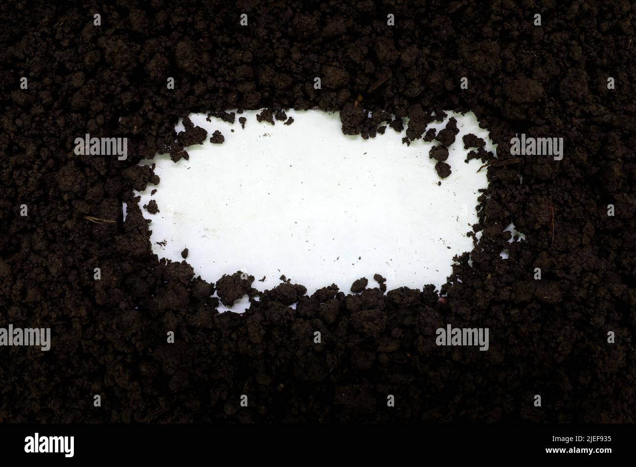 White empty text space with dark black soil border background Stock ...