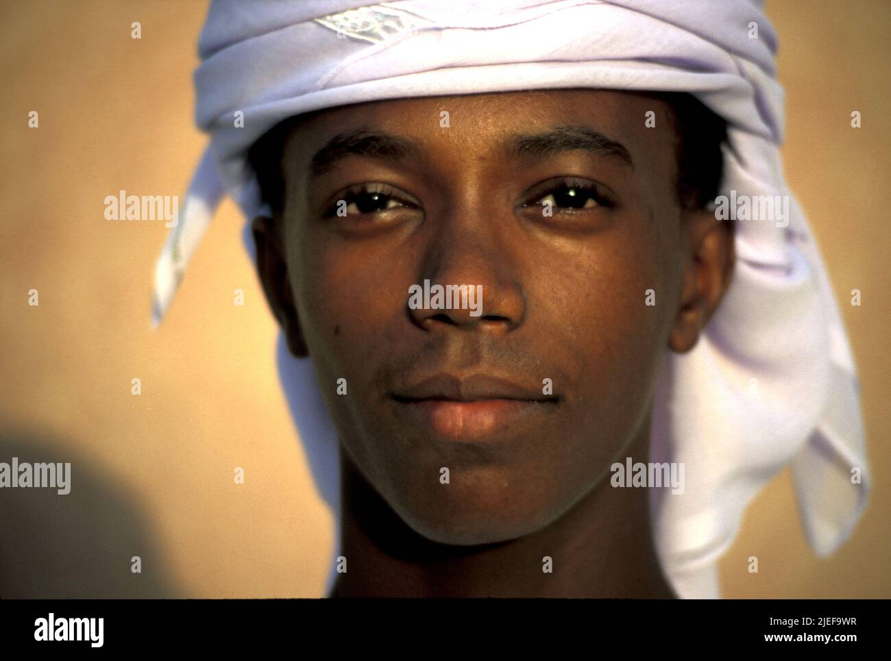 A young man photographed in Buraimi Oasis UAE-Oman border 1990s Stock ...