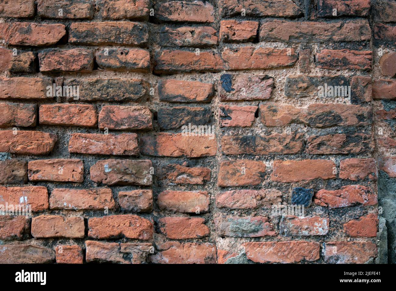 The texture of a red brick wall of an old king's palace Stock Photo - Alamy